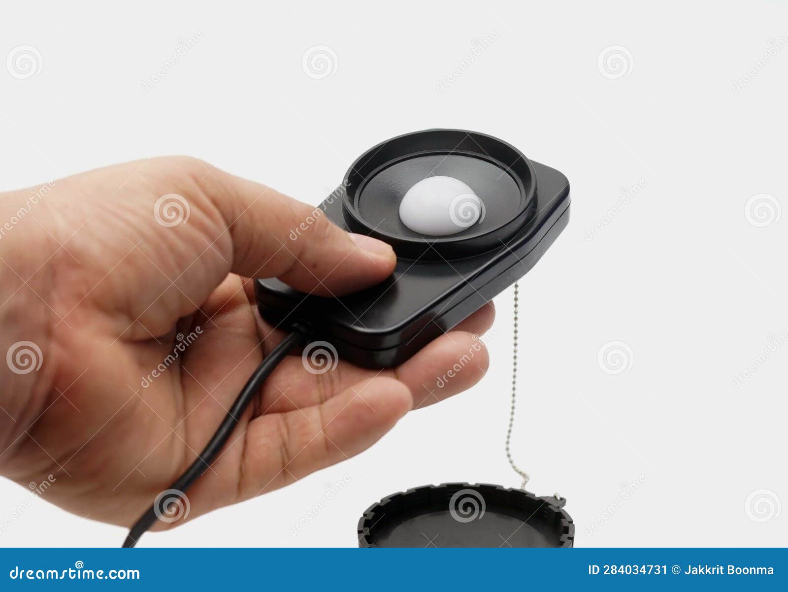 Close Up a Hand Catch a Light Probe of a LUX Meter Stock Image - Image ...