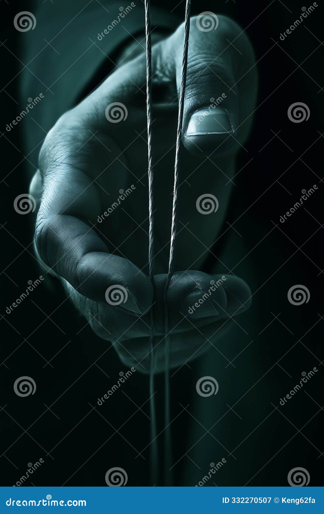 Close-Up of Hand Controlling Puppet Strings Stock Image - Image of ...