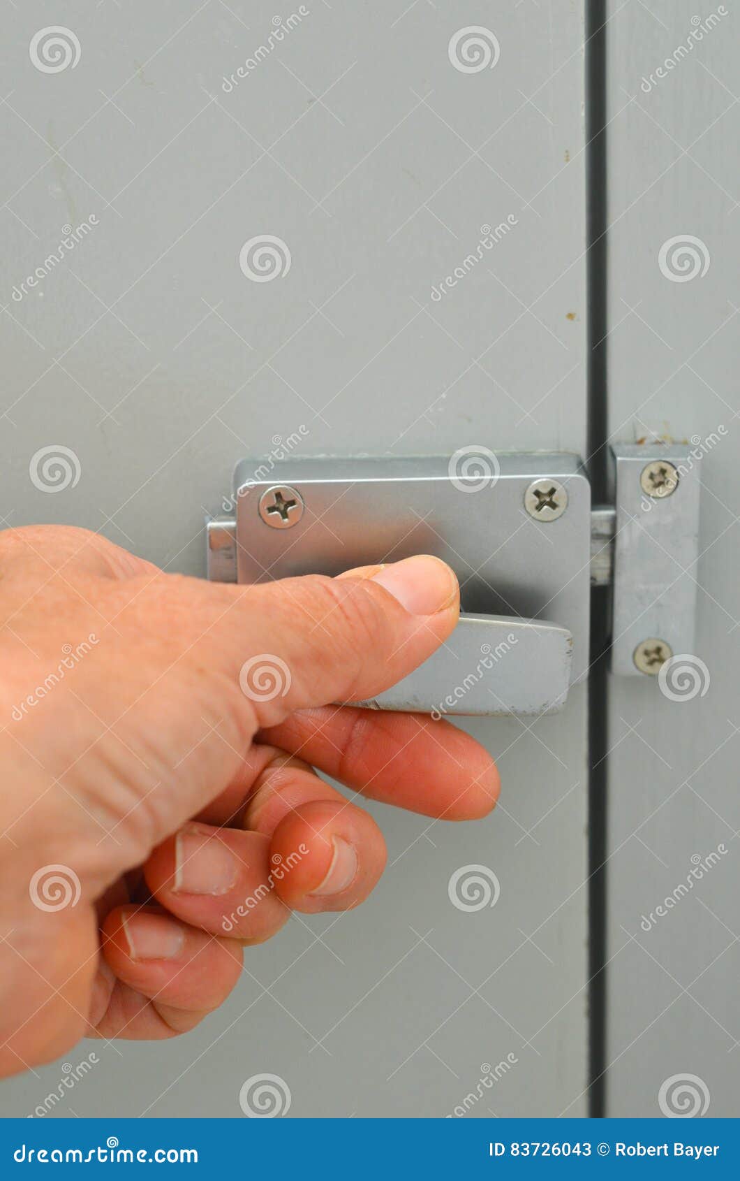 Close up hand on door lock stock image. Image of blurred - 83726043