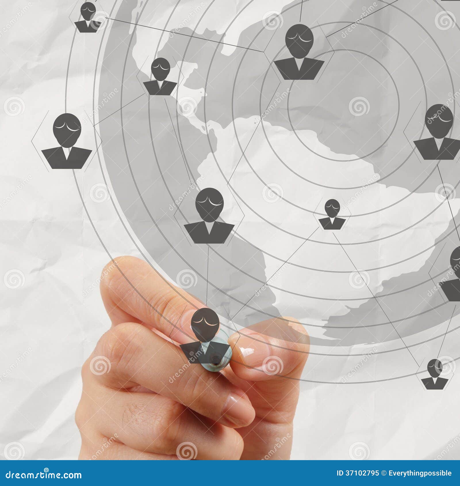 Close Up Hand Drawing with New Modern Computer Stock Image - Image of ...