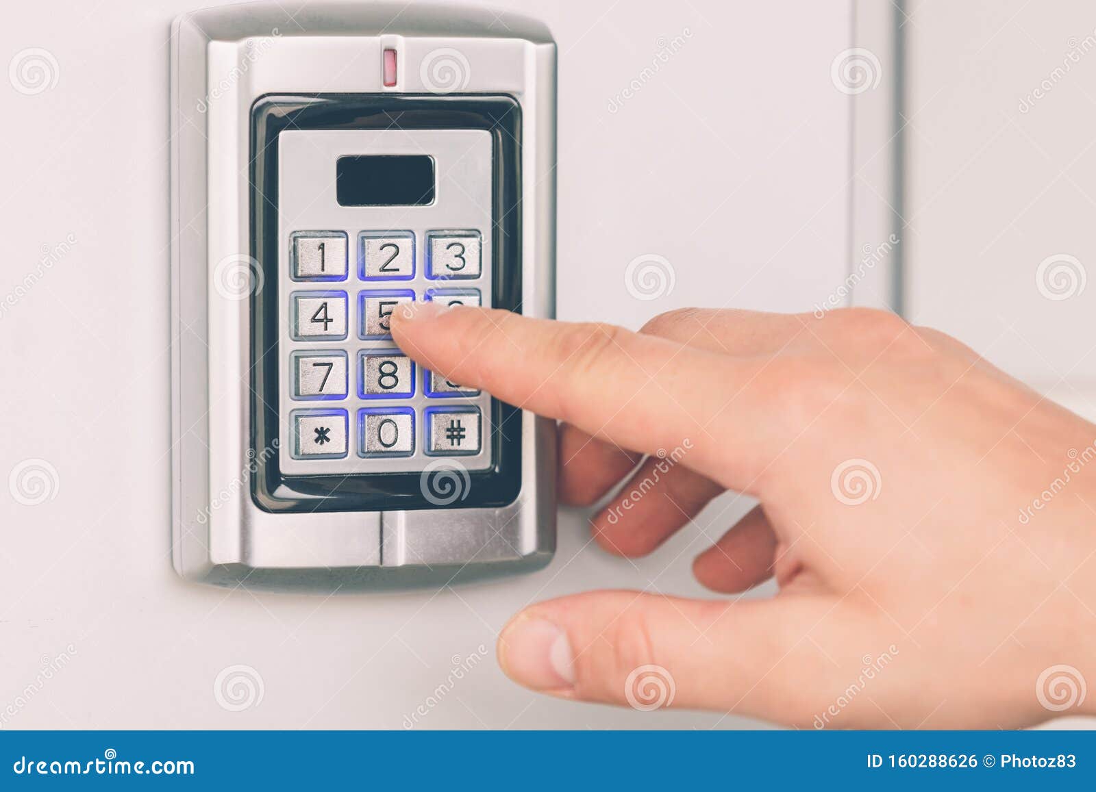Man Hand Pressing the Security Code Combination To Unlock the Door ...