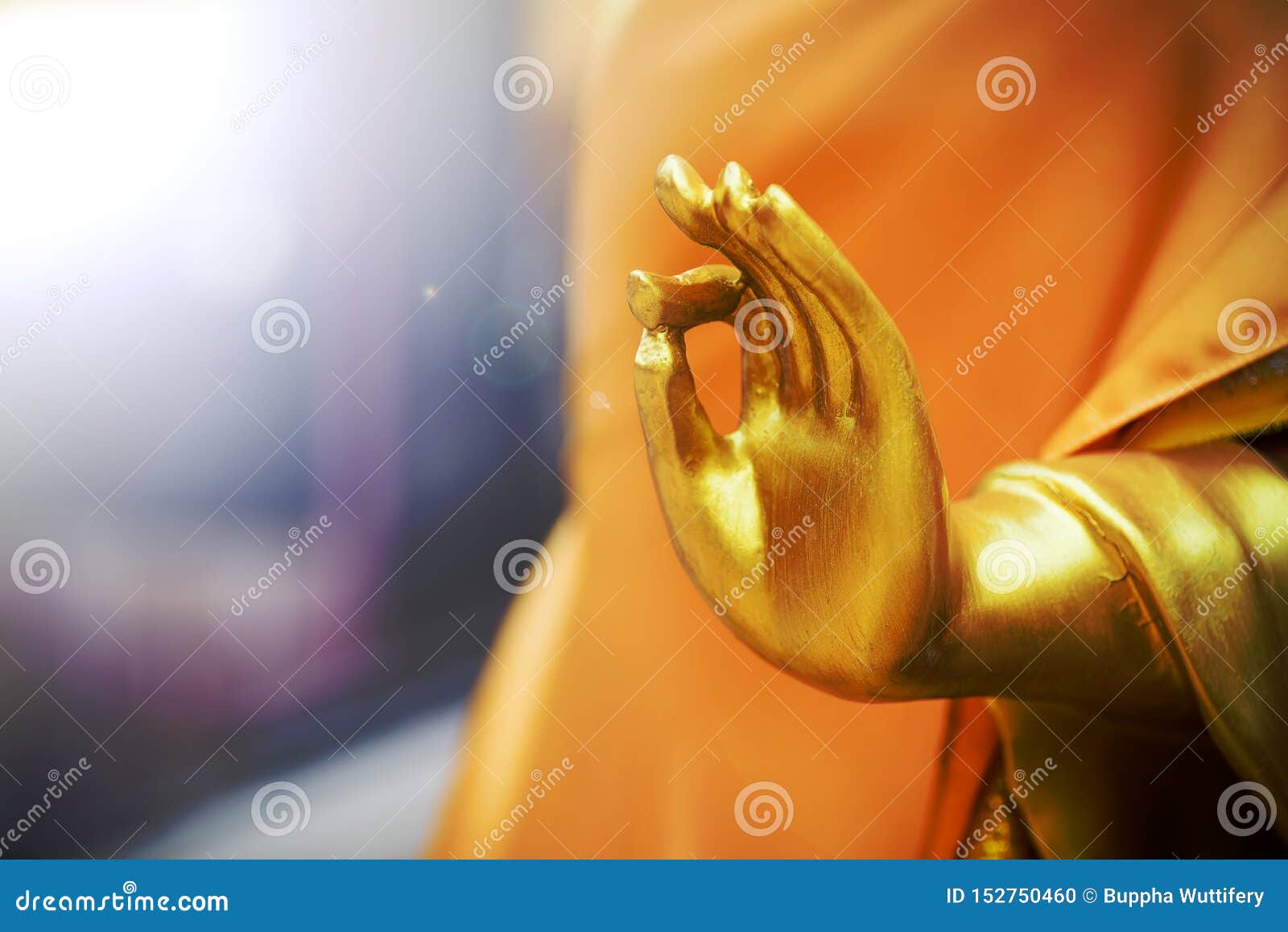 Close Up Hand of Golden Buddha Statue Stock Photo - Image of belief ...