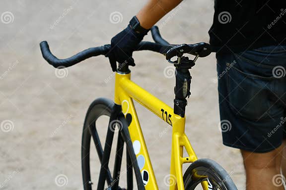 Close Up Hand Hold Bicycle Handle Stock Image - Image of retro, hold ...