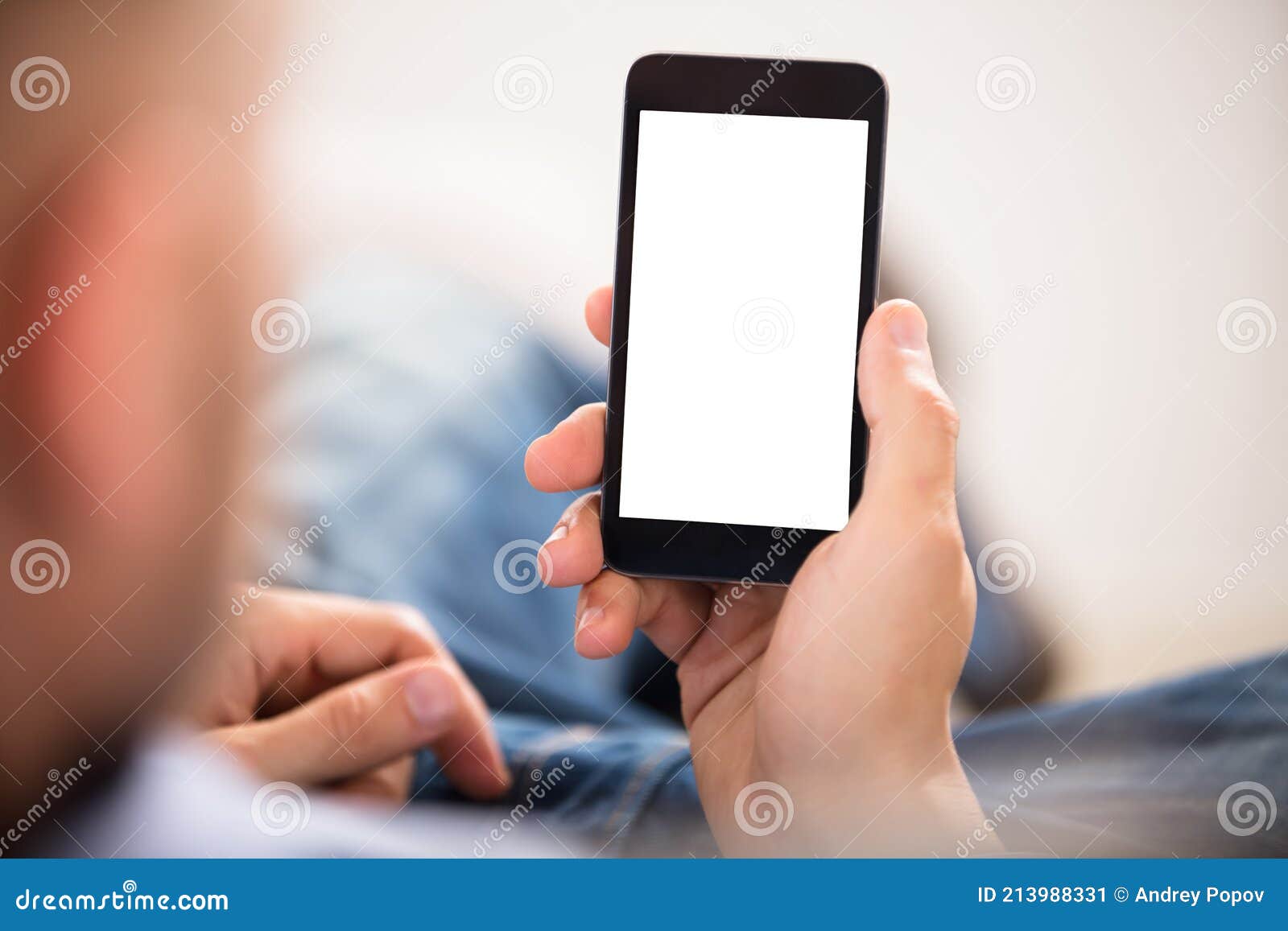 Close-up of a Hand Holding Cell Phone Stock Image - Image of cellphone ...