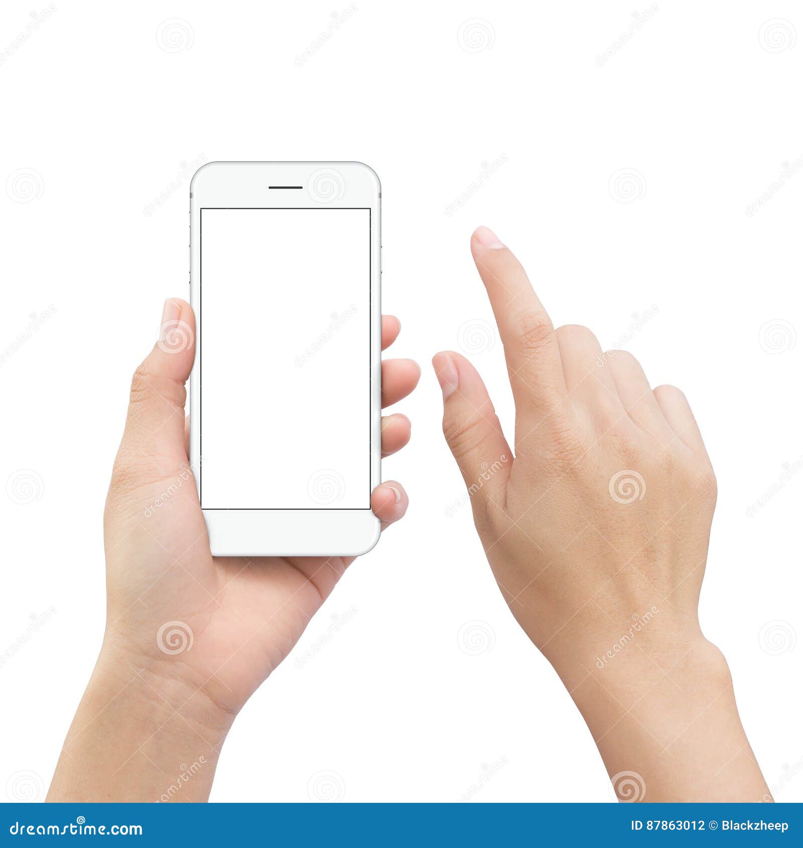 Close-up Hand Holding Smartphone Mobile and Hand Element Touch S Stock ...