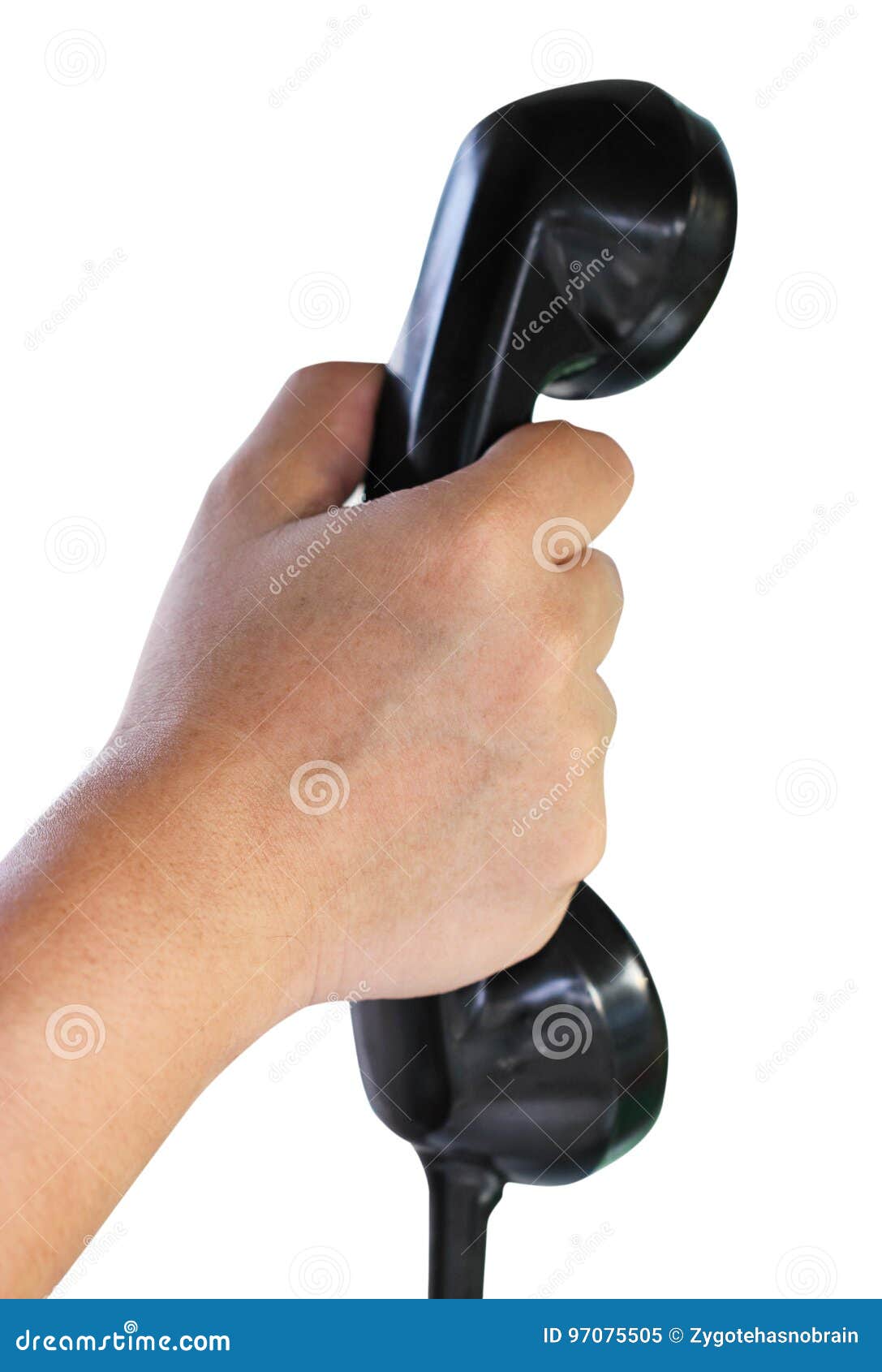 Close Up of Hand Holding Telephone Stock Image - Image of vintage ...