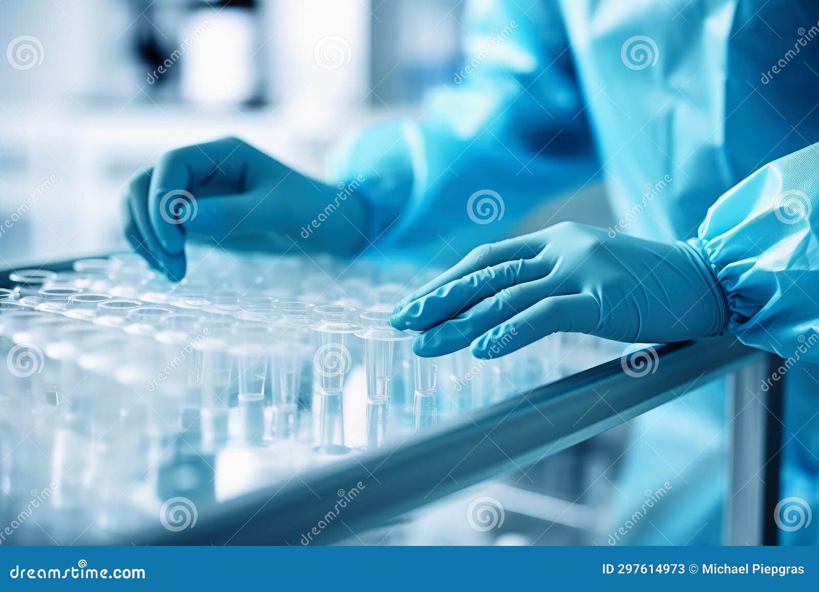 Close Up of the Hand of a Laboratory Worker Stock Image - Image of ...