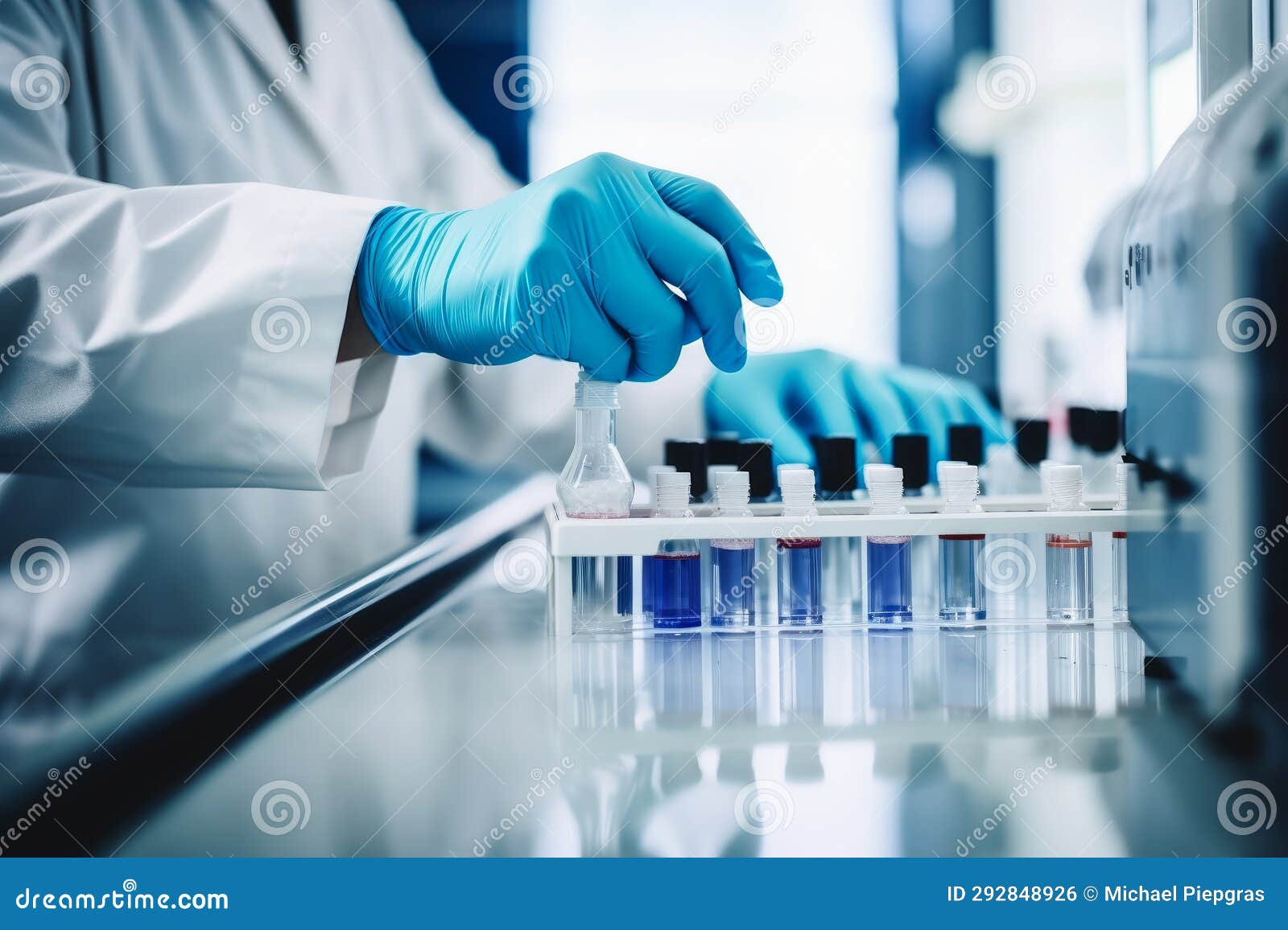 Close Up of the Hand of a Laboratory Worker Stock Photo - Image of ...