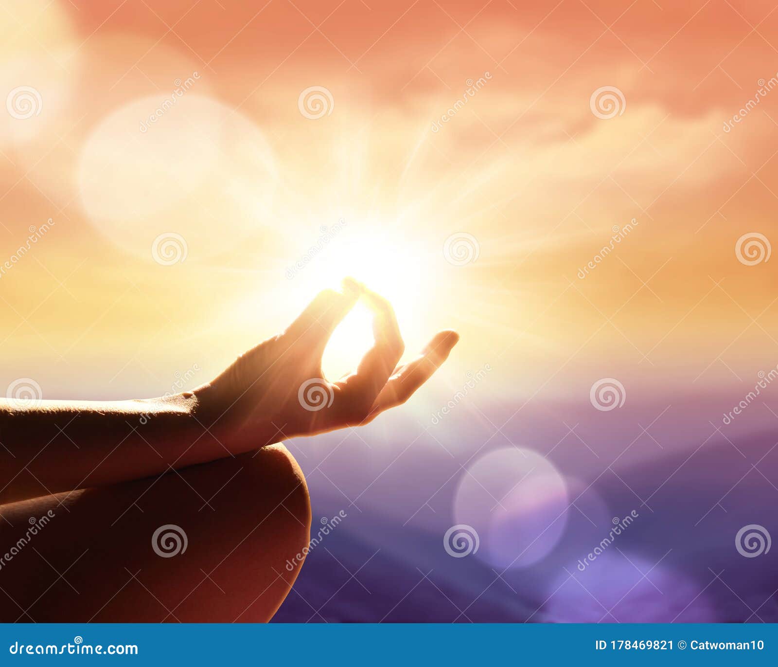 Close Up of a Hand in a Meditation Pose Stock Image - Image of relax ...