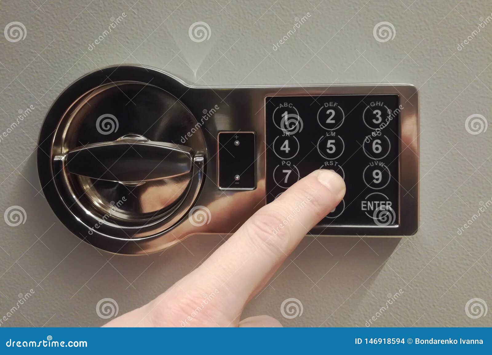 Close Up of Hand Opening a Safe Digital Stock Photo - Image of ...