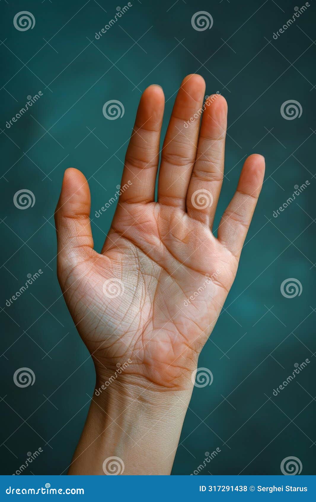 A Close Up of a Hand with the Palm Facing Down, AI Stock Photo - Image ...