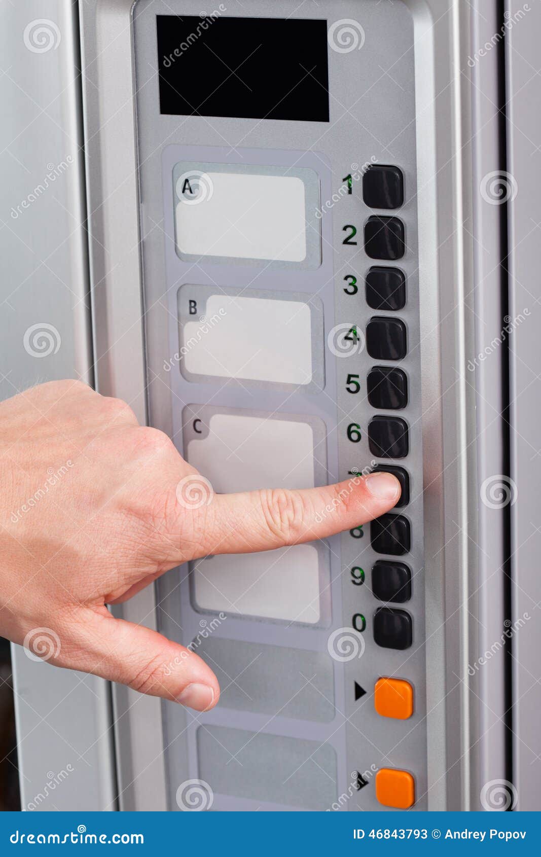 Close-up of Hand Pressing Button Stock Image - Image of human, latte ...