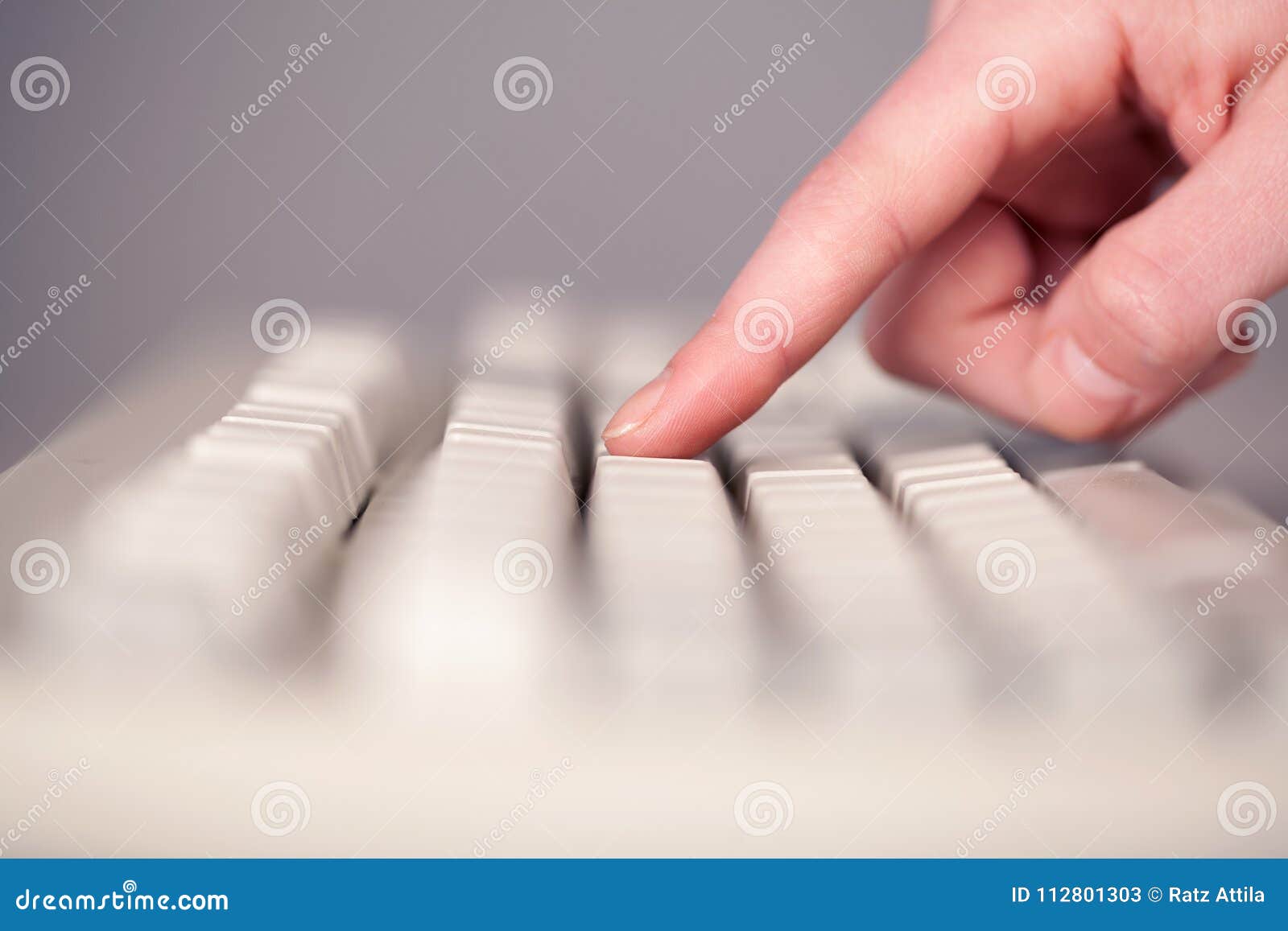 Close Up of Hand Pressing Keyboard Buttons Stock Image - Image of ...