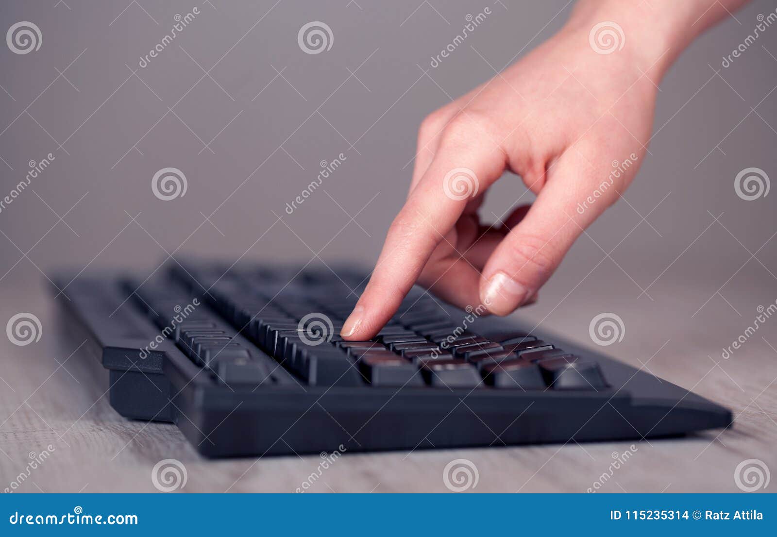 Close Up of Hand Pressing Keyboard Buttons Stock Photo - Image of data ...