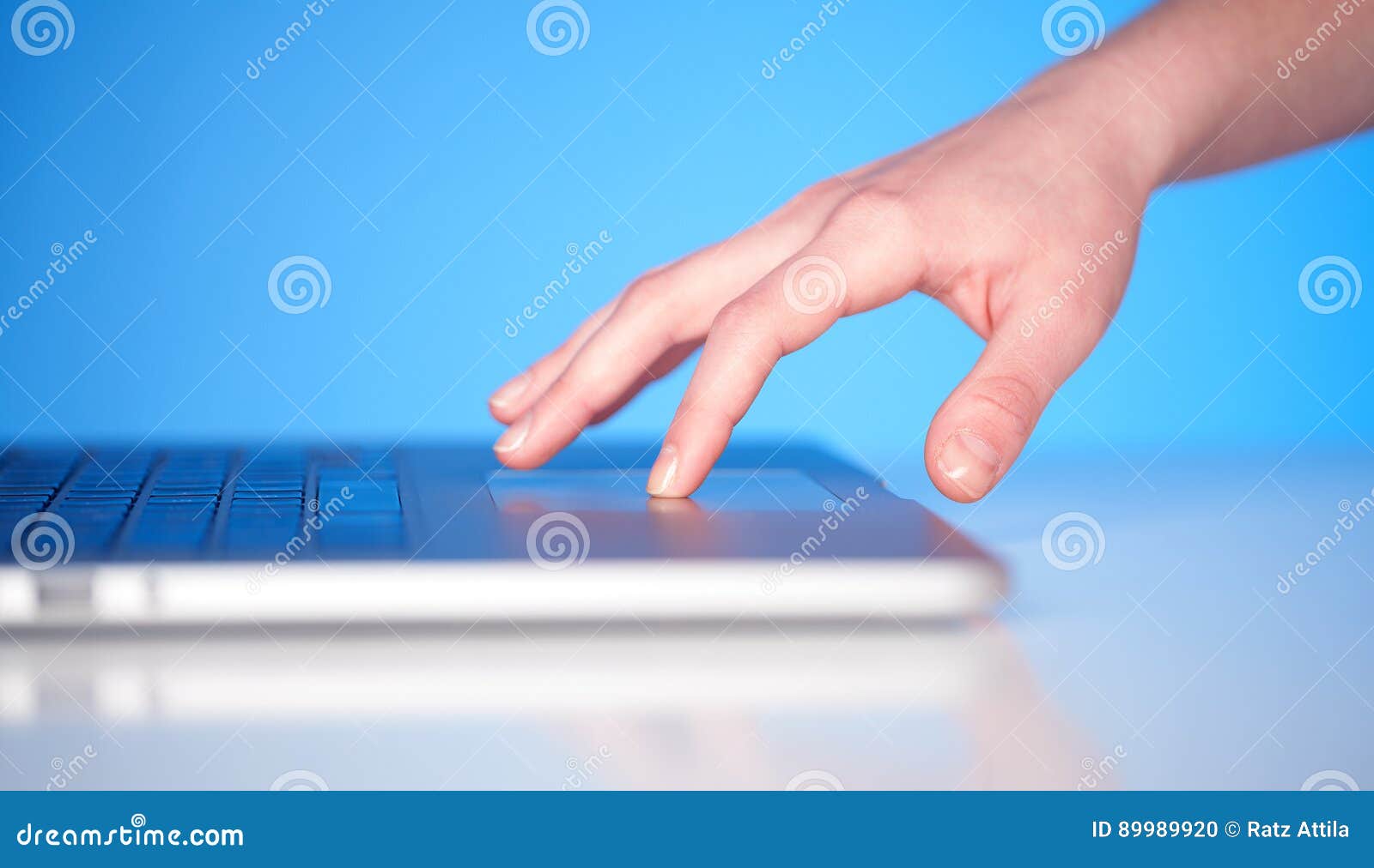 Close Up of Hand Pressing Keyboard Buttons Stock Photo - Image of ...