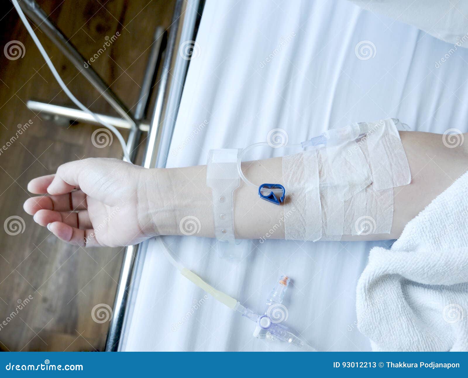 Close Up Hand with Saline Solution Stock Image - Image of fluid, close ...