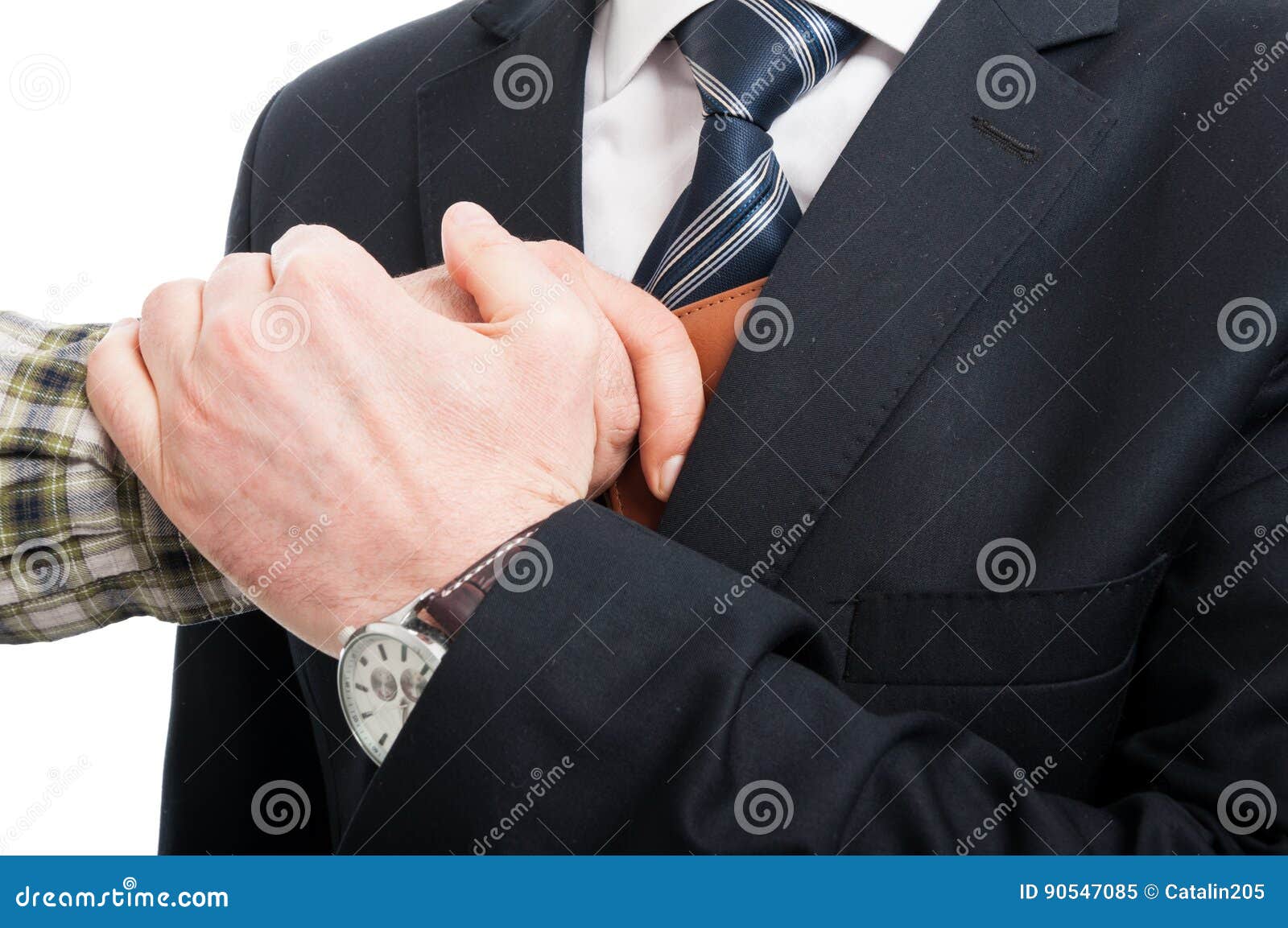 Close-up of Hand Stealing Wallet from Jacket Pocket Stock Image - Image ...