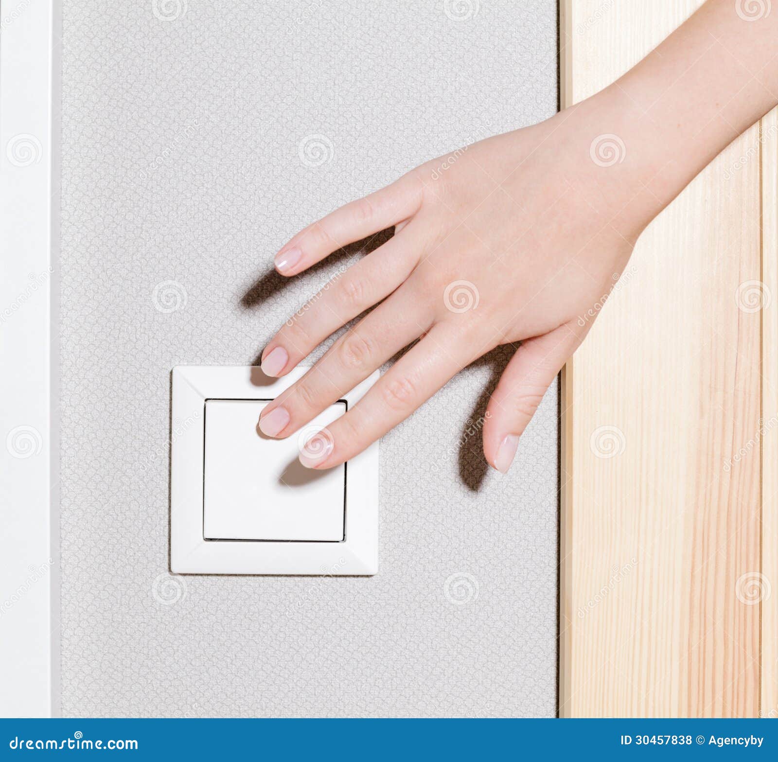 Close Up of Hand on the Switch Panel Stock Photo - Image of control ...