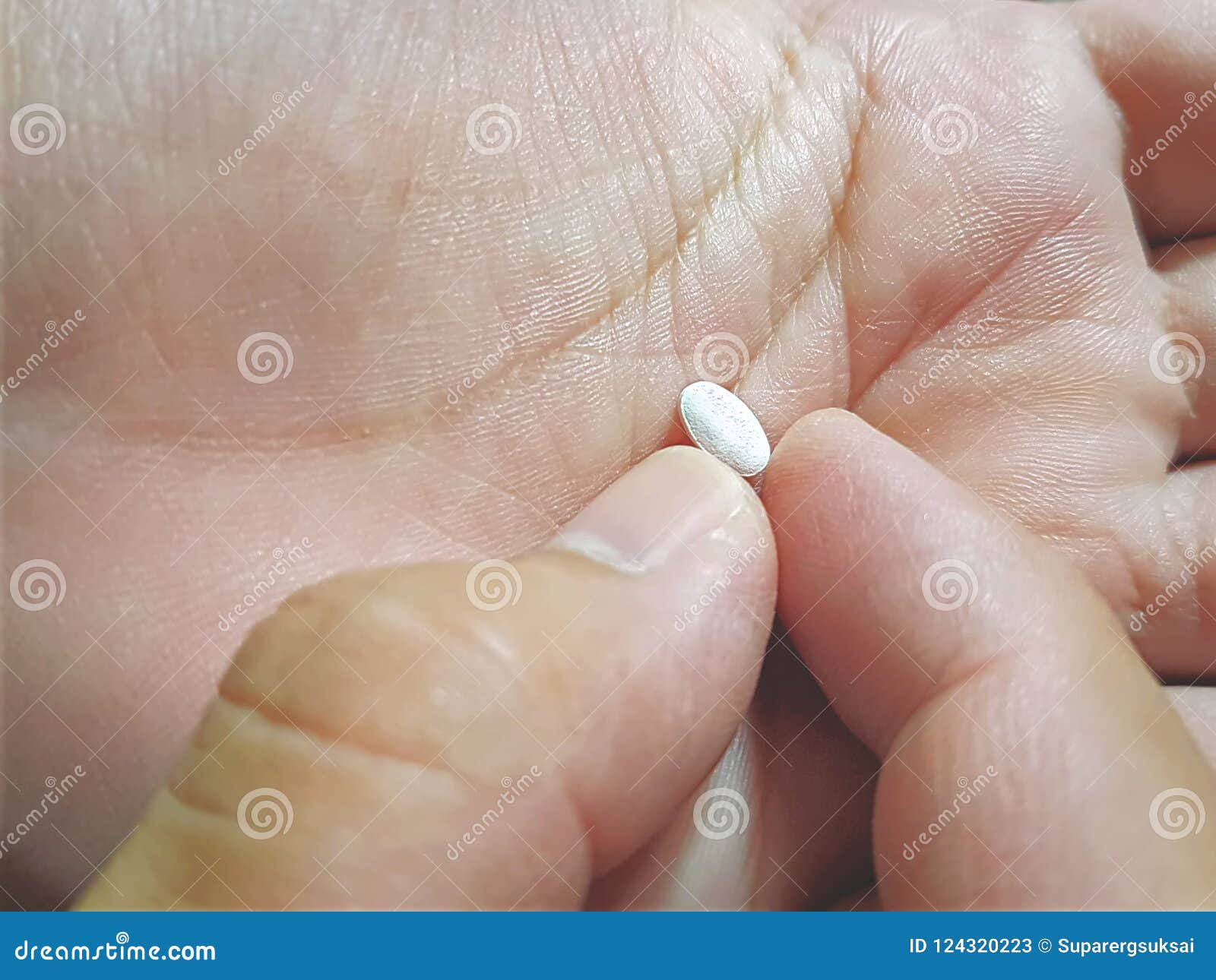 Taking a Medication Pill from a Hand Stock Image - Image of pill, care ...