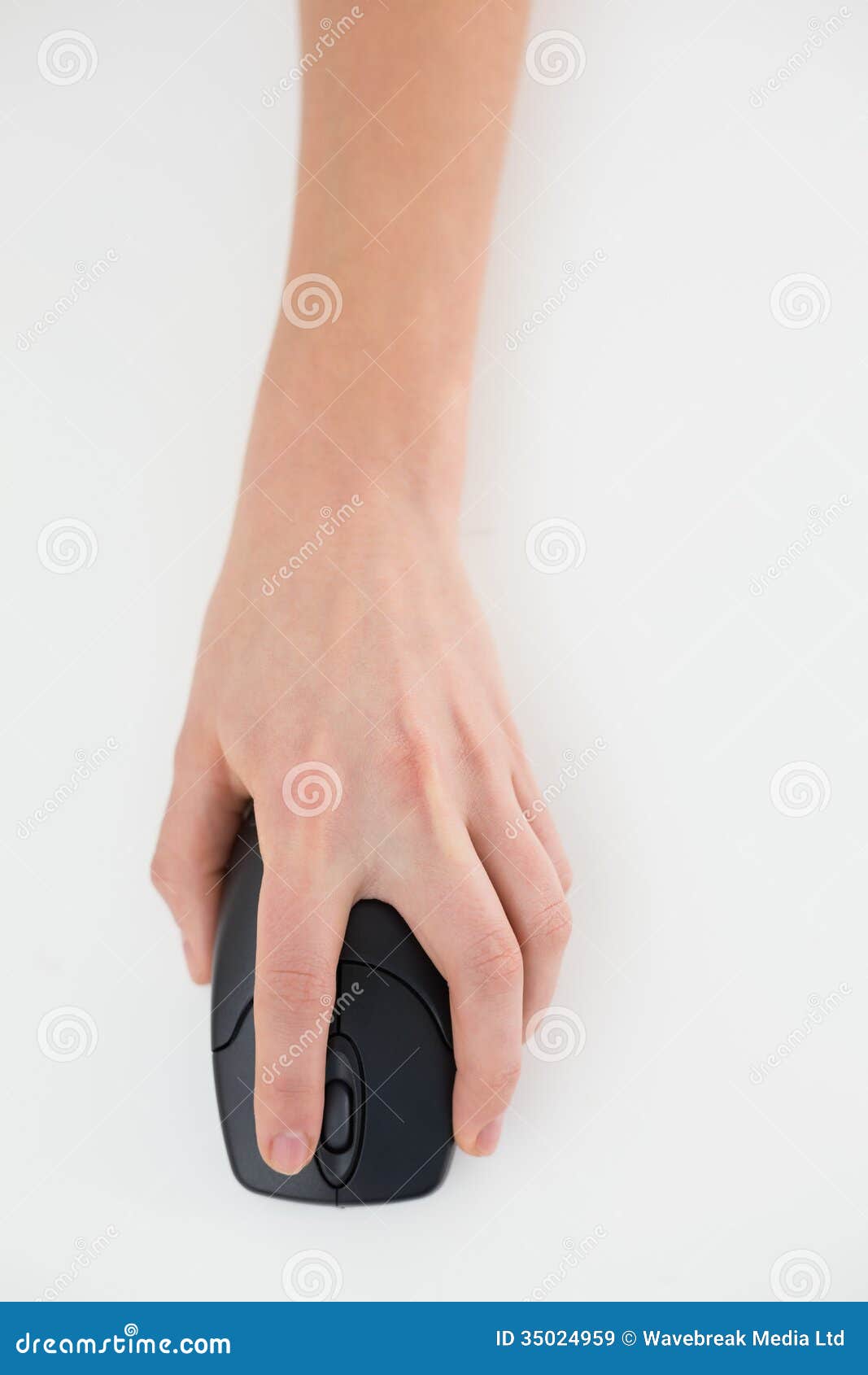 Close Up of a Hand Using Computer Mouse Stock Image - Image of wireless ...