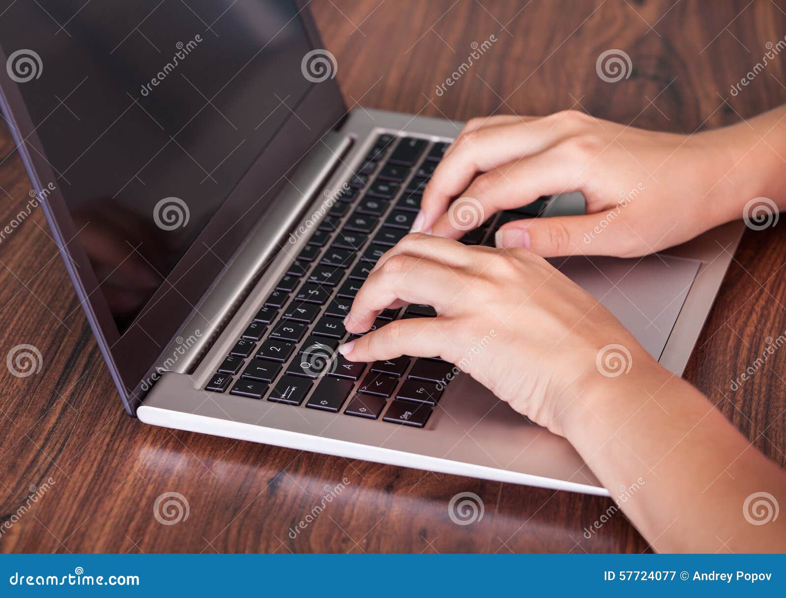 Close-up of Hand Using Laptop Stock Image - Image of corporate ...