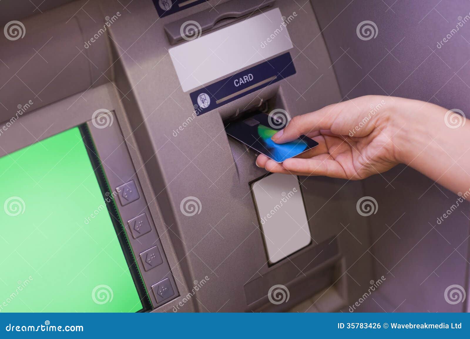Close Up of Hand Withdrawing Cash Stock Photo - Image of customer ...