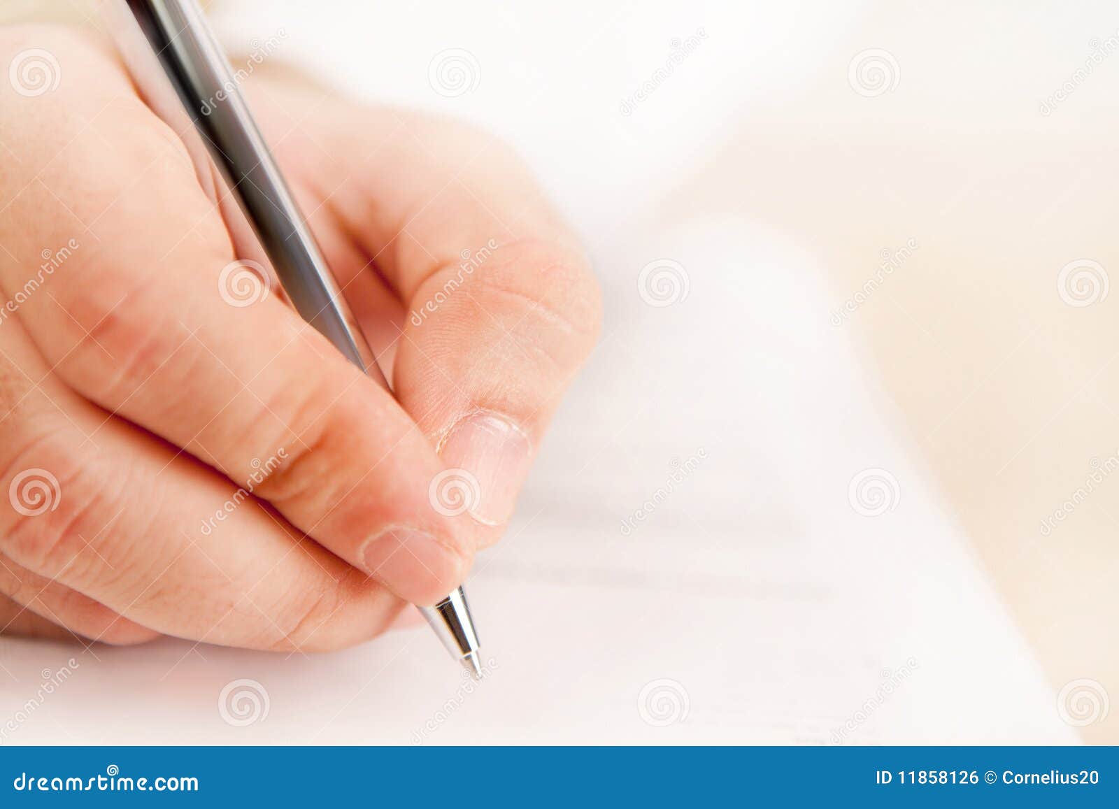 Close Up with a Hand Writing Stock Photo - Image of note, draw: 11858126