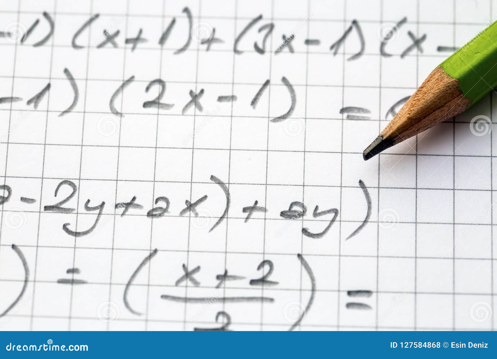 Close-up of Hand Written Mathematical Formulas. Stock Photo - Image of ...