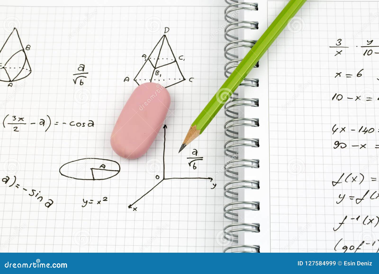 Close-up of Hand Written Mathematical Formulas. Stock Image - Image of ...