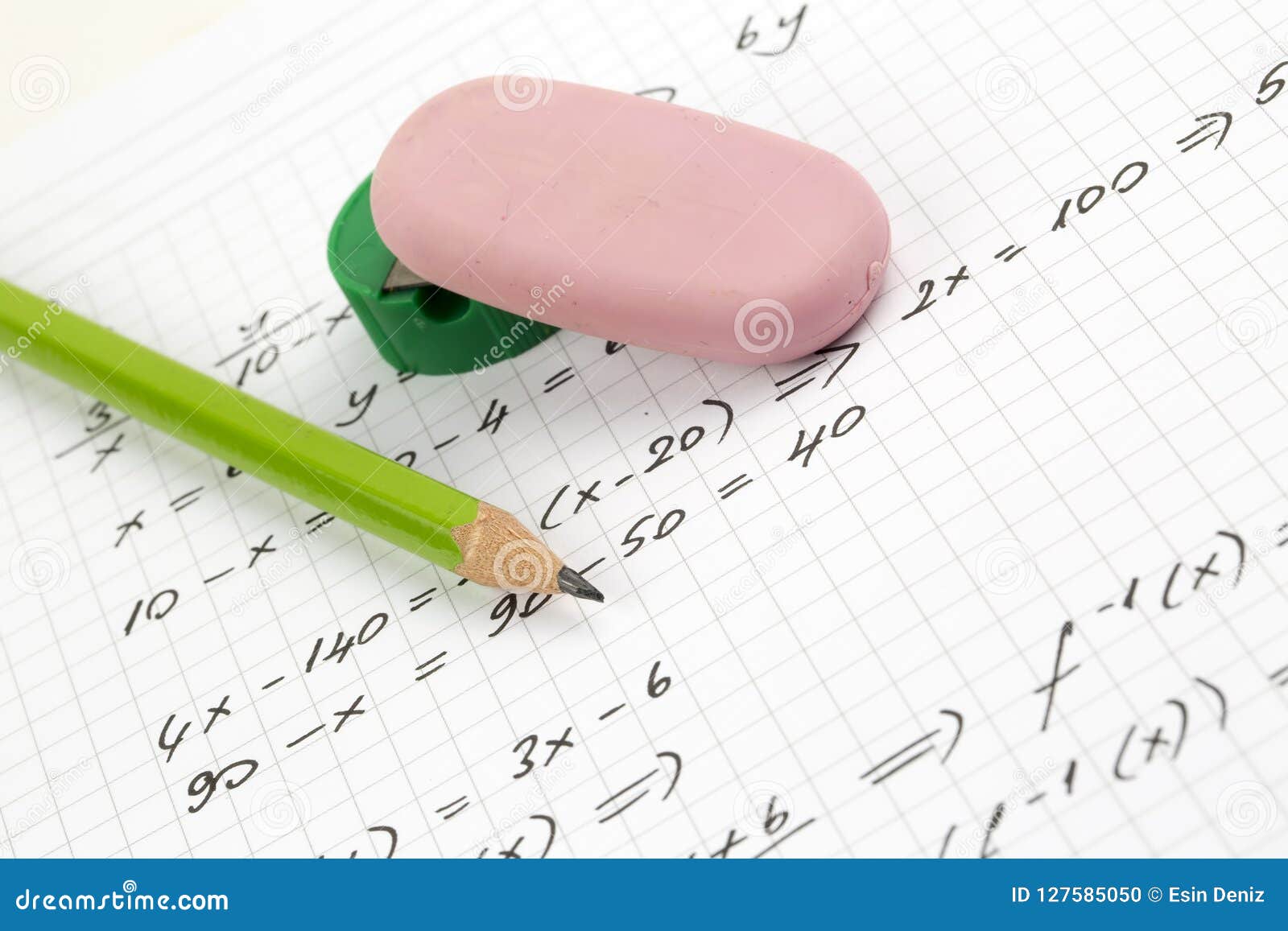 Close-up of Hand Written Mathematical Formulas. Stock Photo - Image of ...