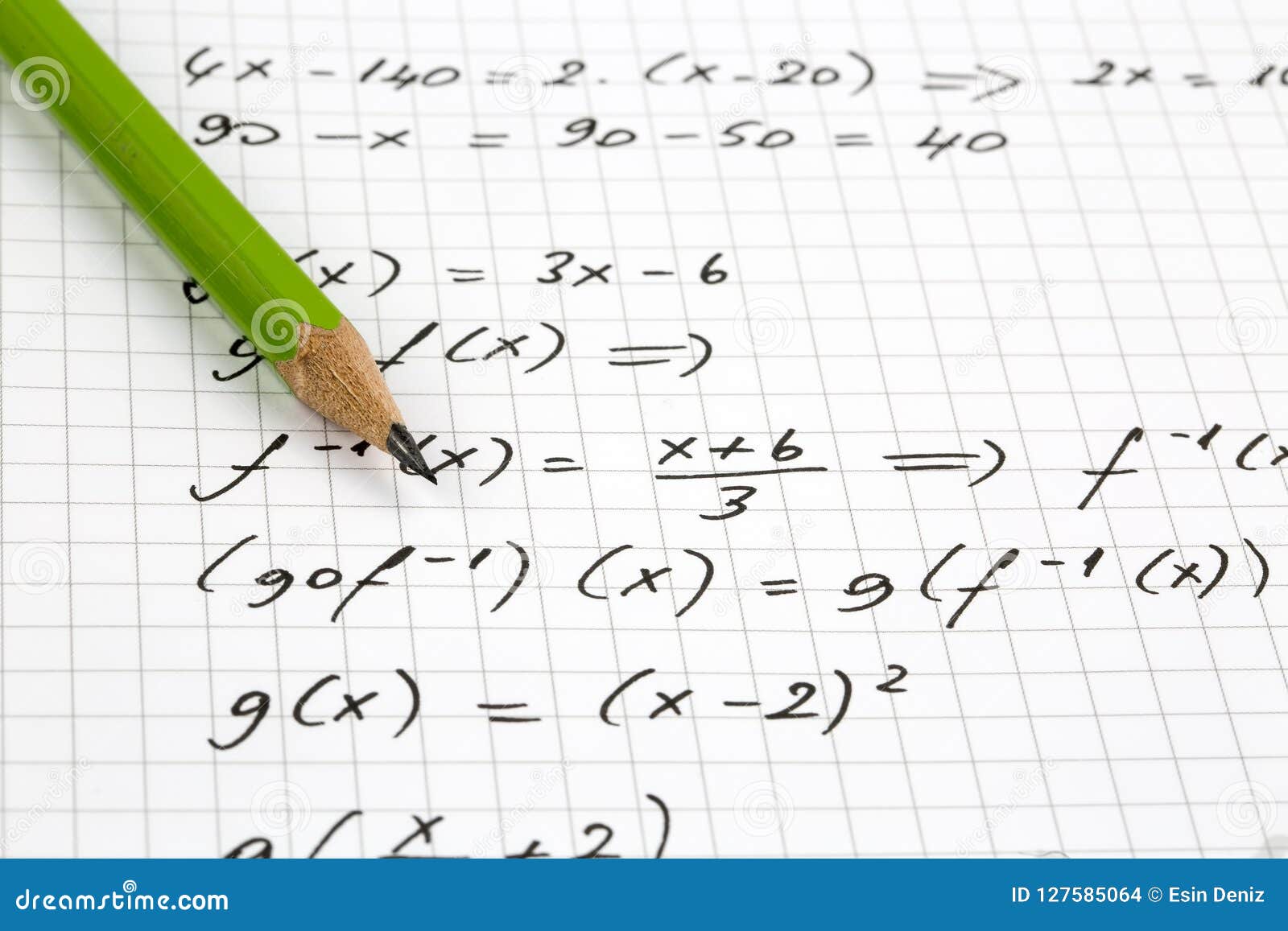 Close-up of Hand Written Mathematical Formulas. Stock Photo - Image of ...