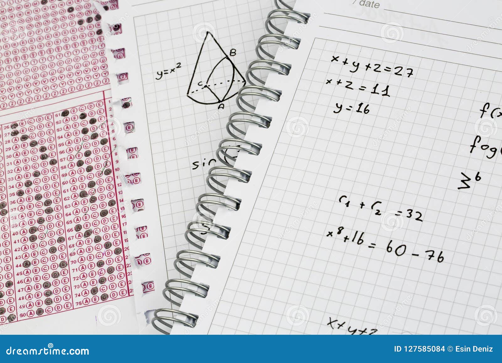 Close-up of Hand Written Mathematical Formulas. Stock Photo - Image of ...