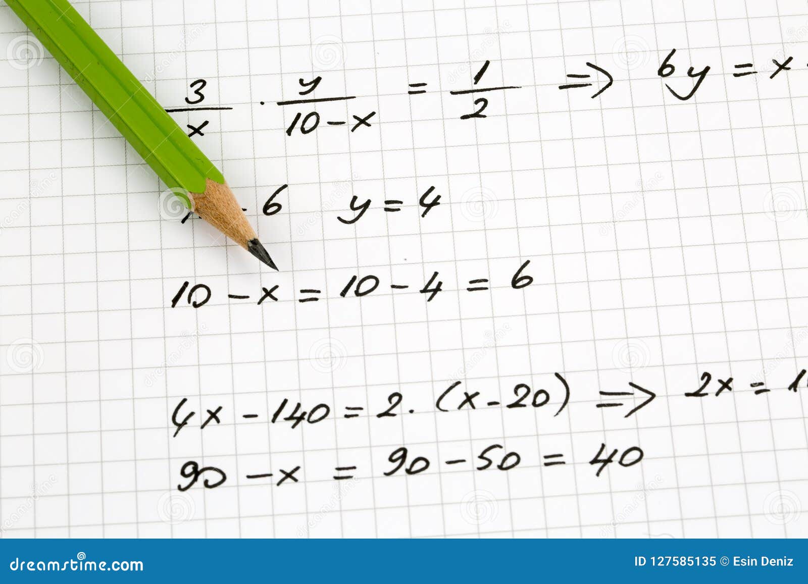 Close-up of Hand Written Mathematical Formulas. Stock Image - Image of ...