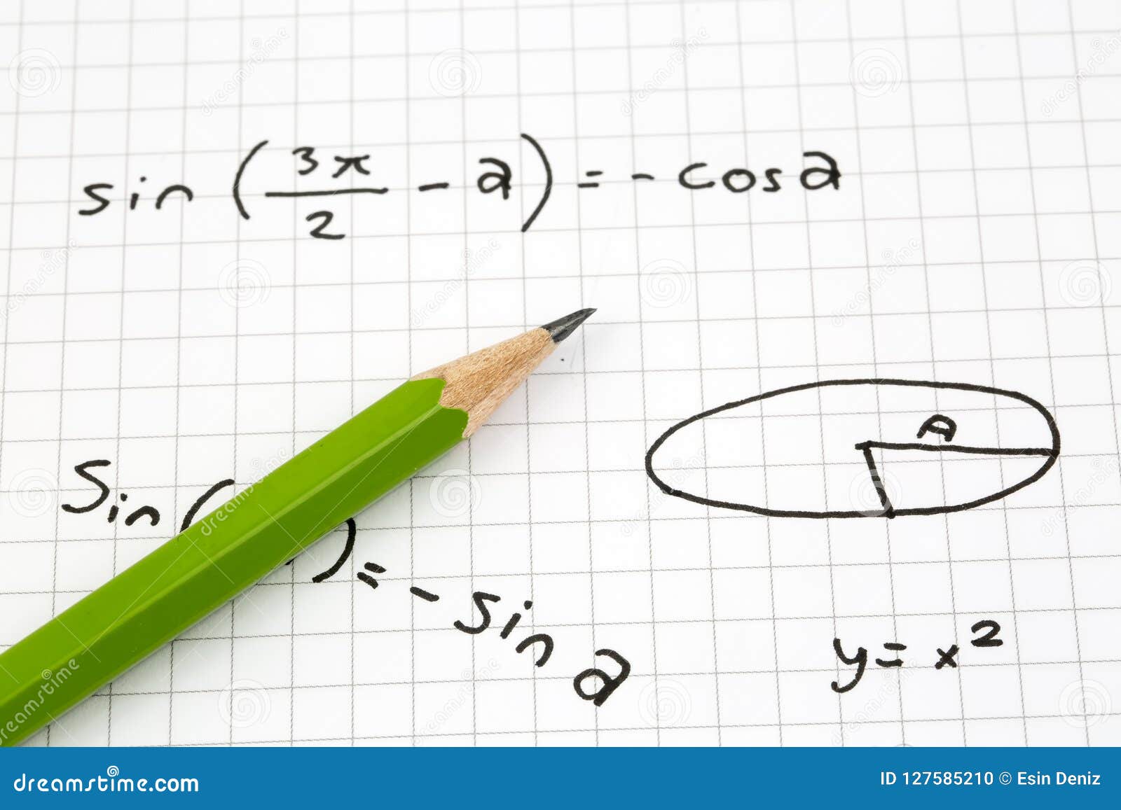 Close-up of Hand Written Mathematical Formulas. Stock Photo - Image of ...