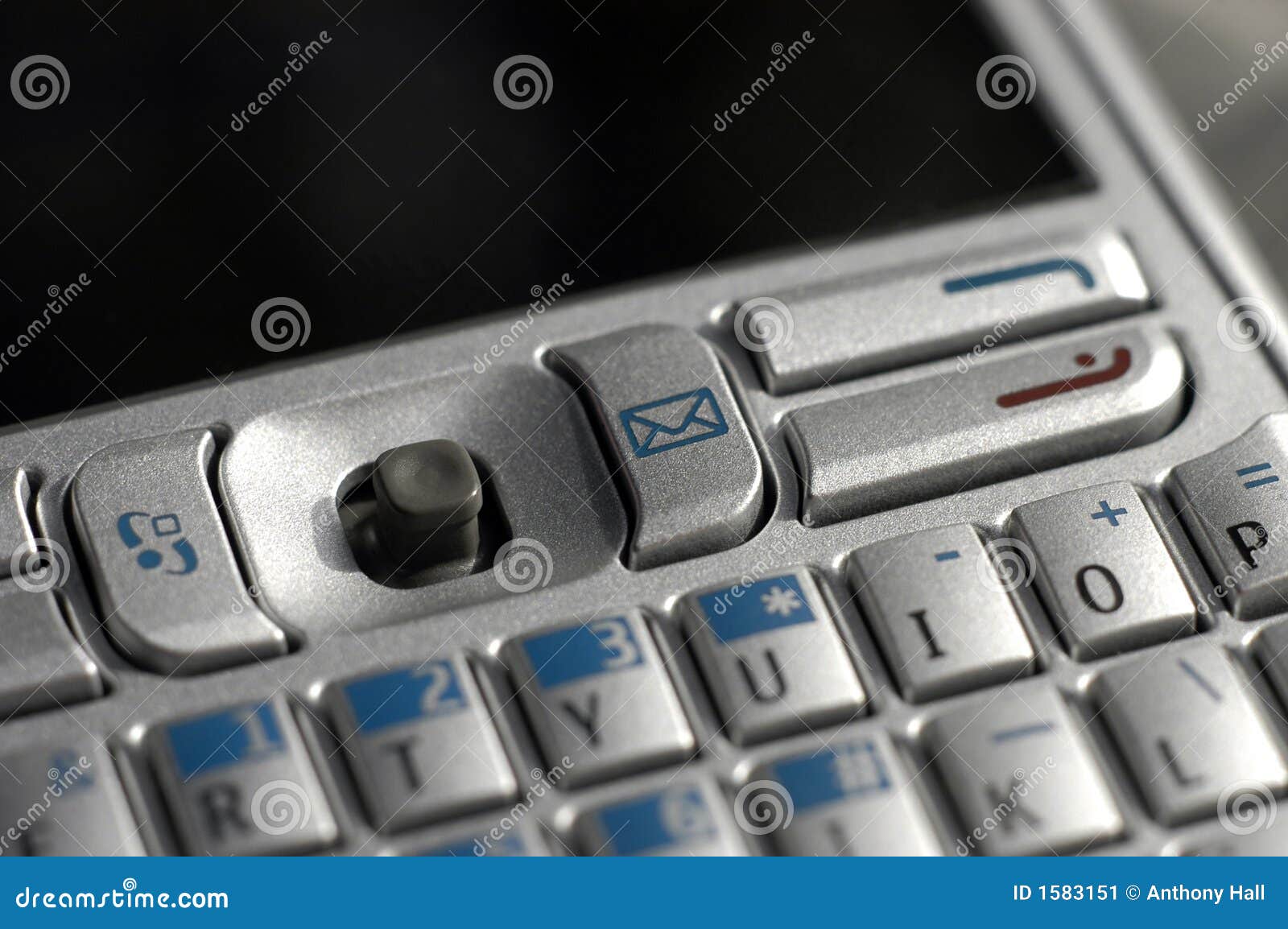 Close-up of Handheld Messaging Device Stock Image - Image of connected ...