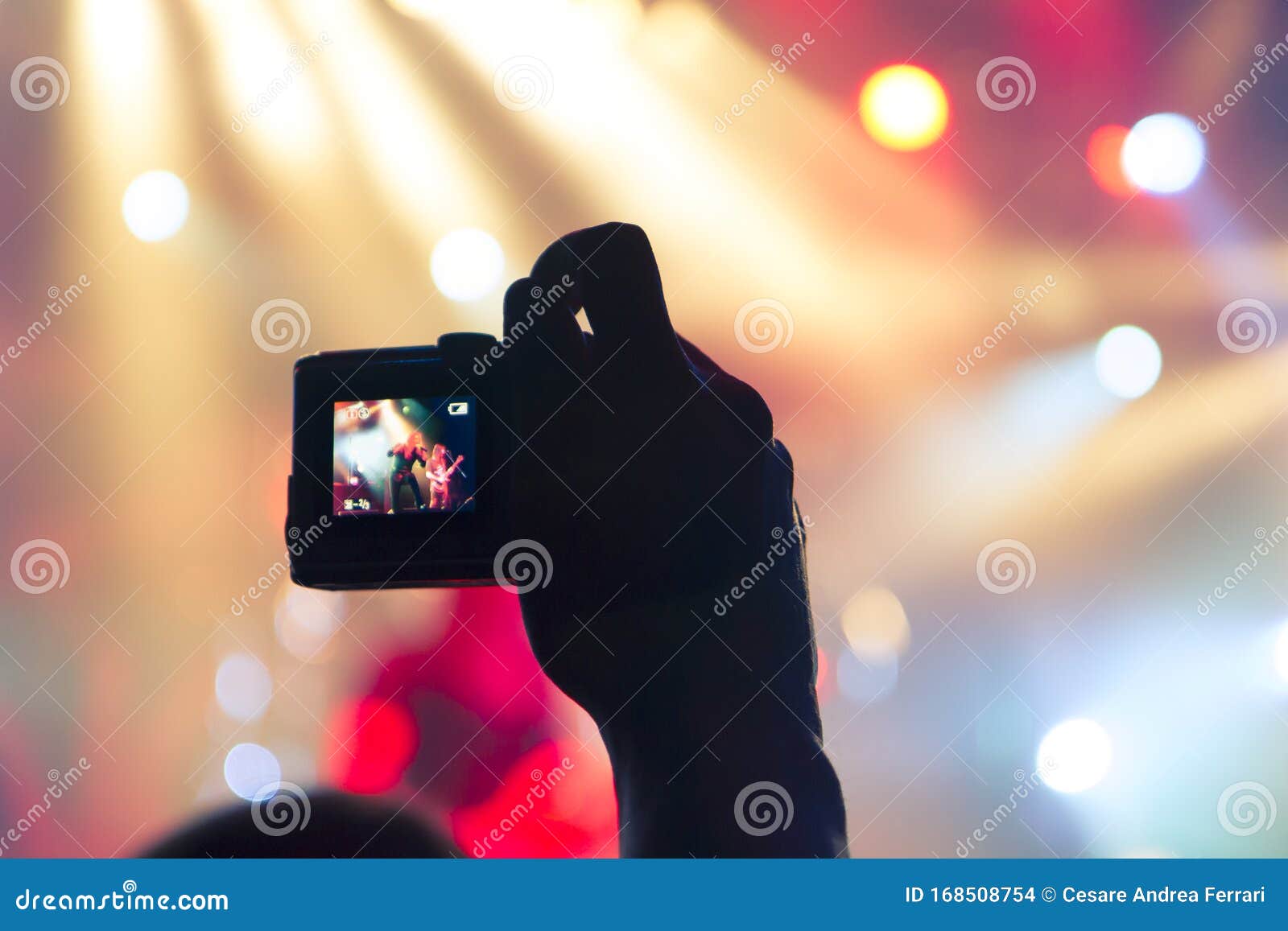 Filming Concert on Smartphone Stock Photo - Image of light, hall: 168508754