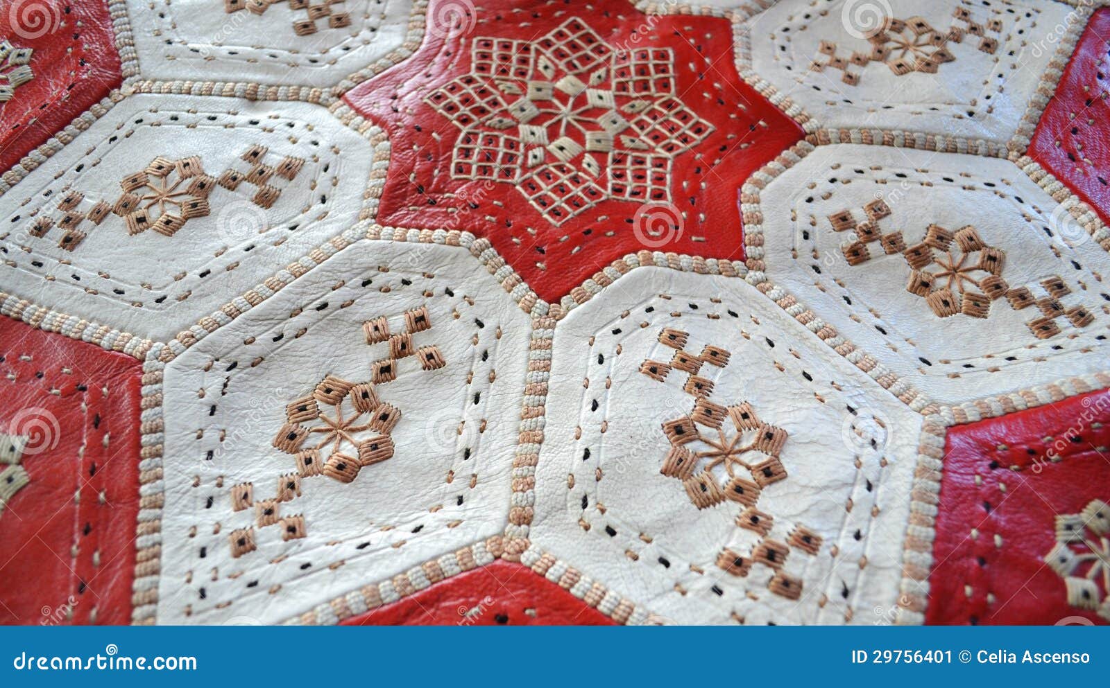 Leather Stool Arabic Pattern Stock Image - Image of oriental, patchwork ...