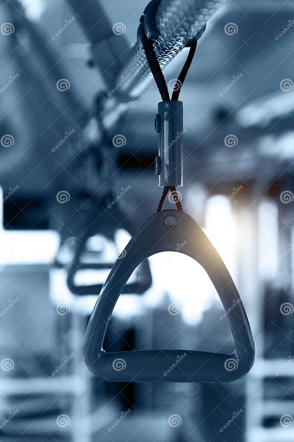 Handrail Ring for Standing Passenger Inside a Bus Stock Photo - Image ...