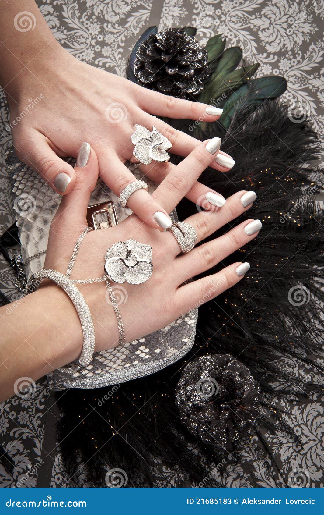 Close Up of Hands with Accessory Stock Image - Image of necklace, pearl ...