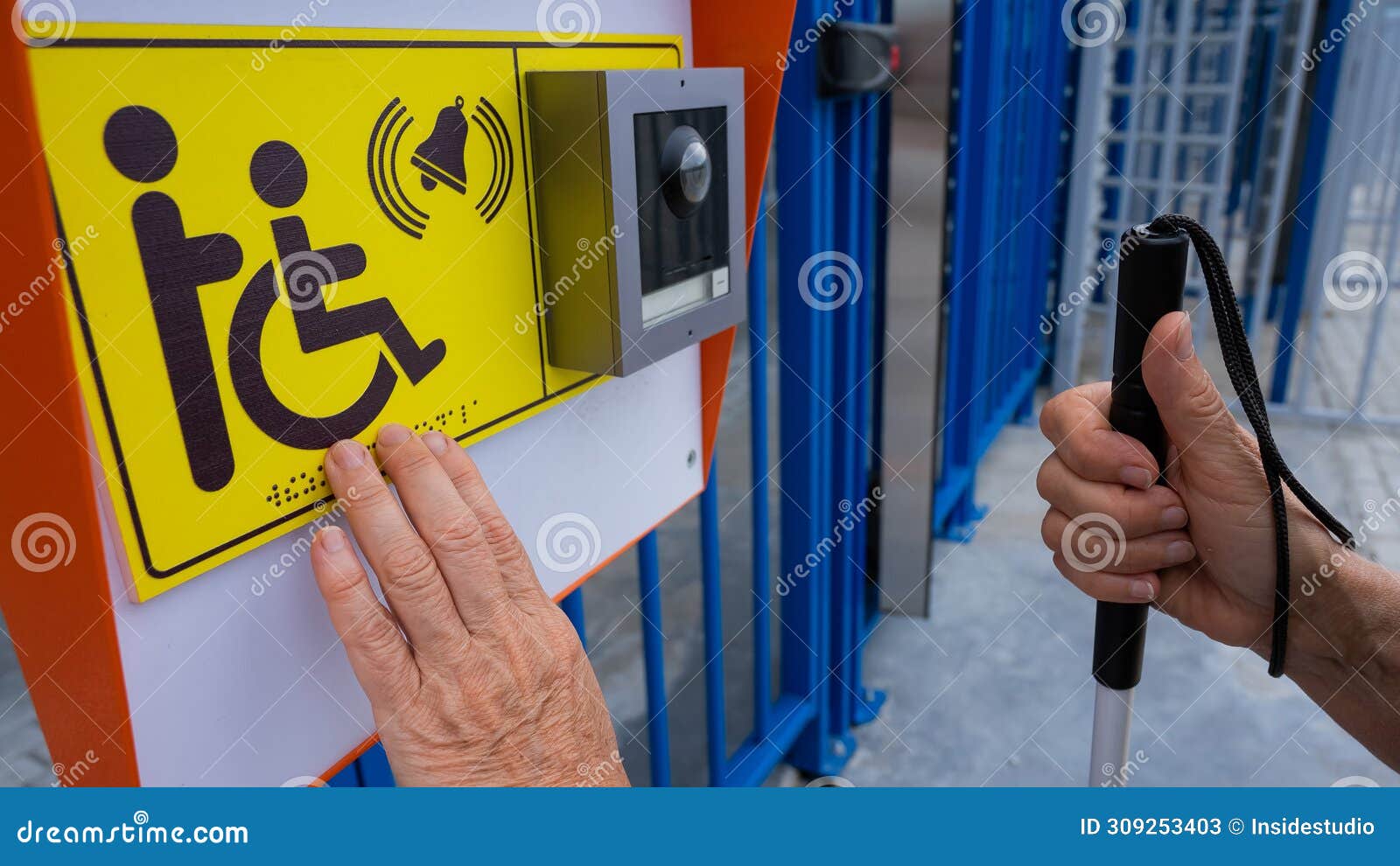 Close-up of the Hands of a Blind Elderly Woman Reading a Text in ...