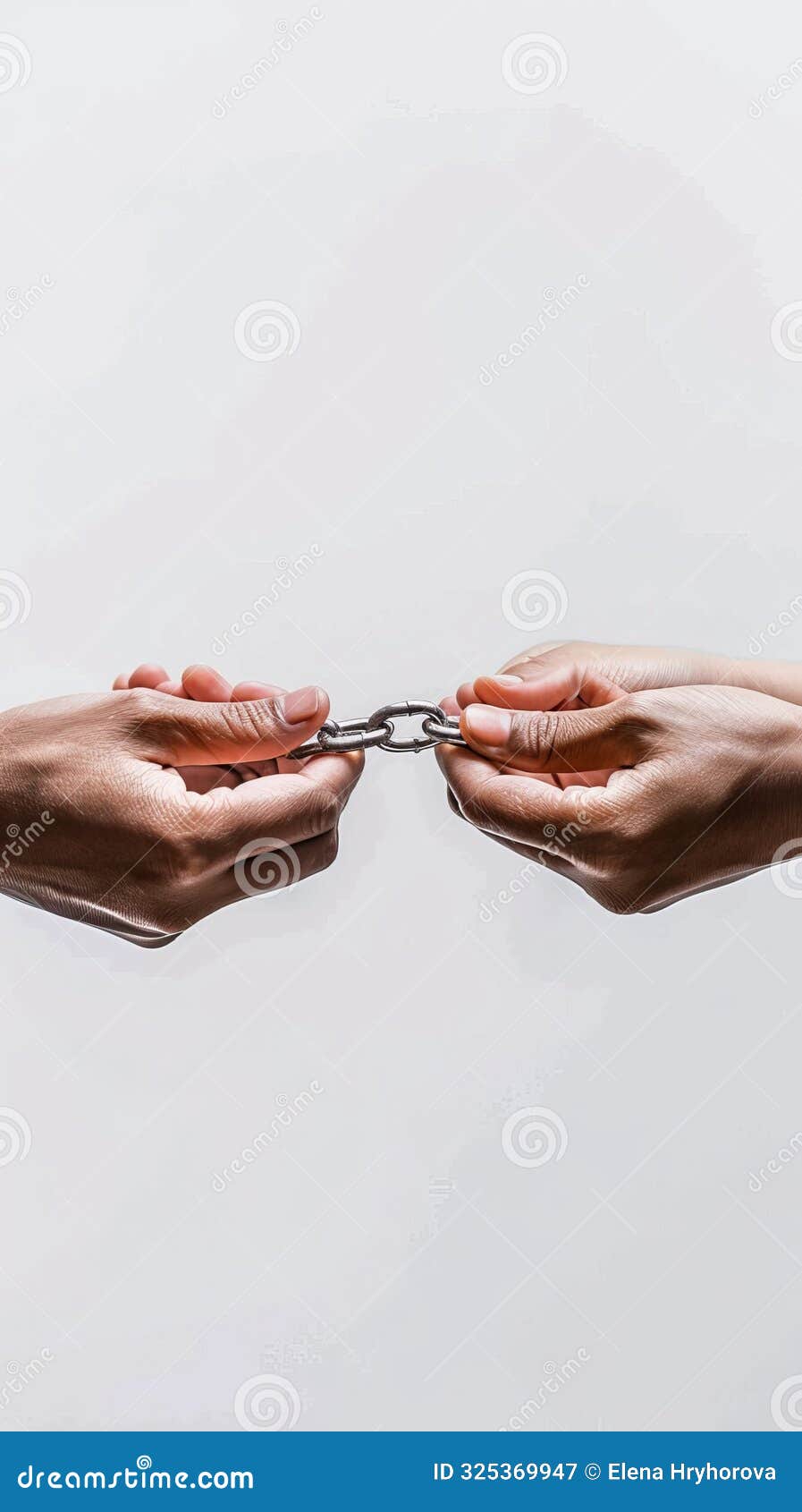 Close-up of Hands Breaking Chains, Symbolizing Strength, Emancipation ...