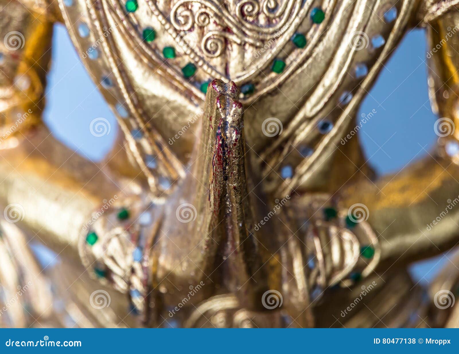 Close Up from Hands of a Buddha Statue Stock Photo - Image of statue ...
