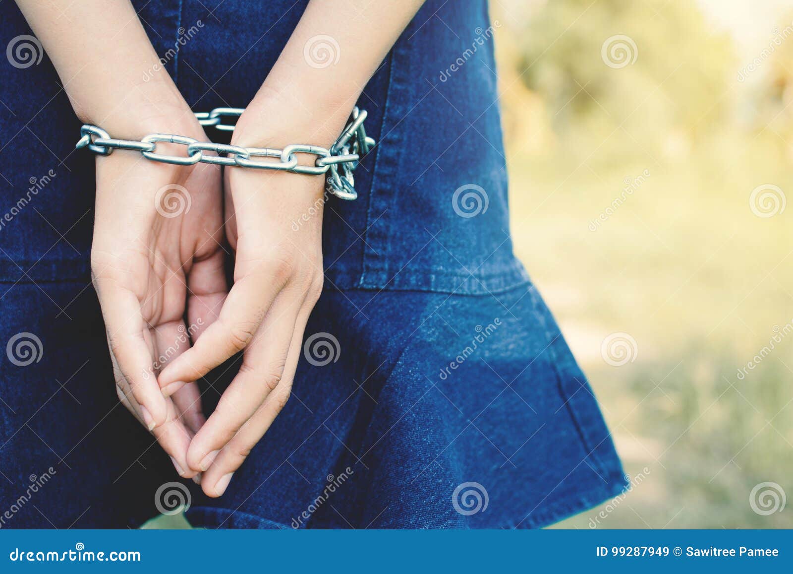 Close up hands in chains stock image. Image of criminal - 99287949