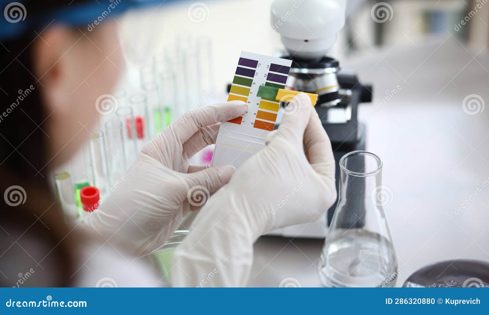 Scientist Doing Comparison of Two Test Stock Photo - Image of mixture ...