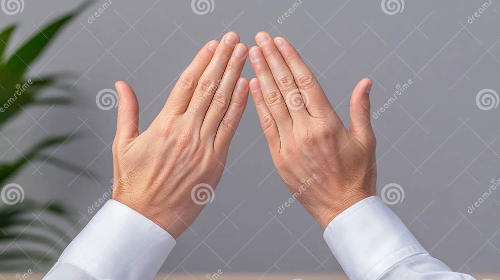 Close-Up of Hands Clapping in Recognition Stock Illustration ...
