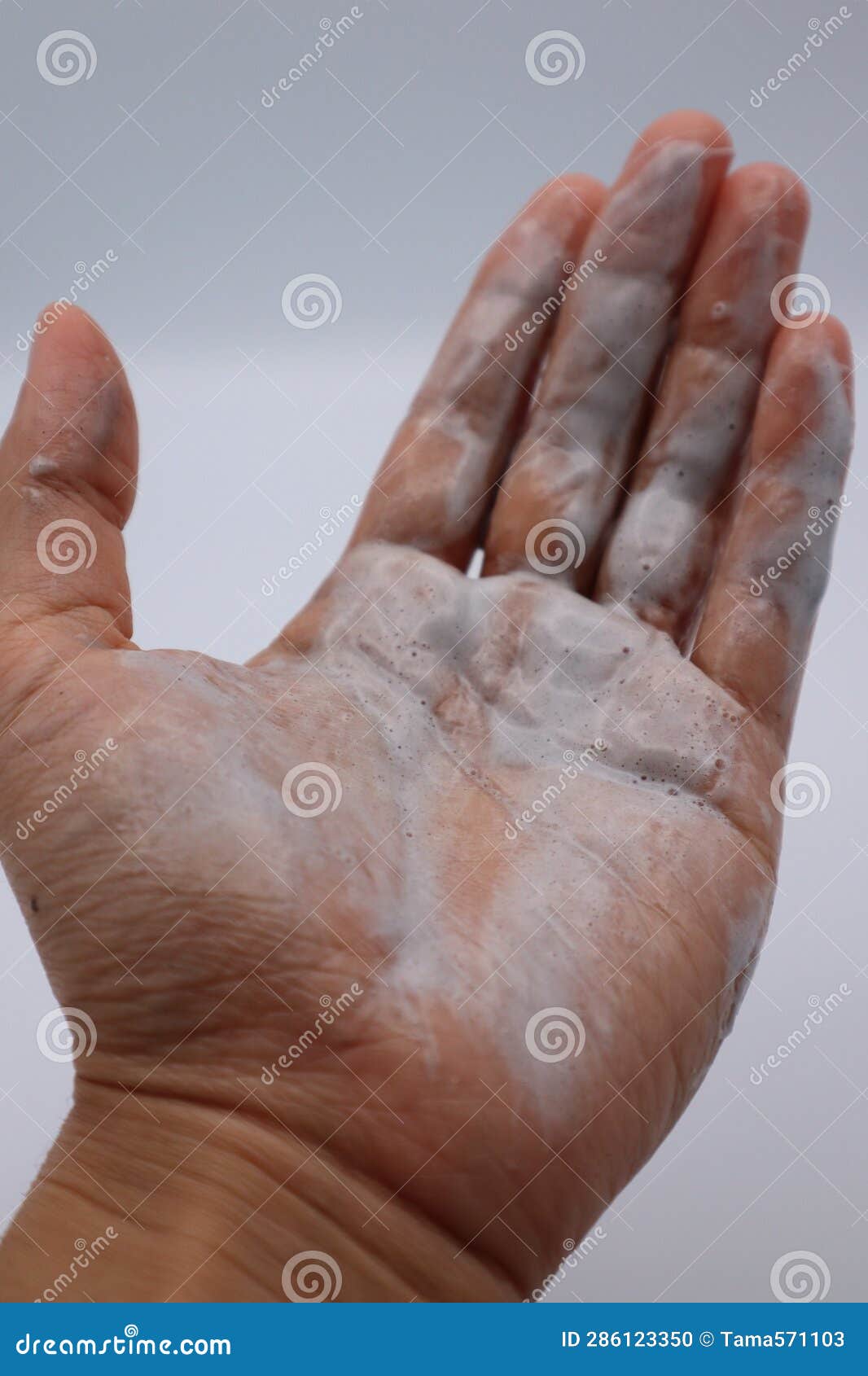 Close-up of Hands with Cleansing Foam Stock Photo - Image of face ...