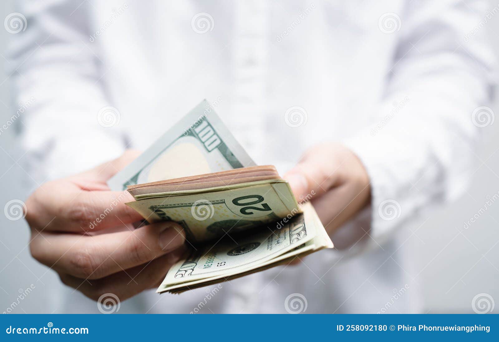 Close-up of Hands Counting Dollar, Income and Business Idea Stock Photo ...