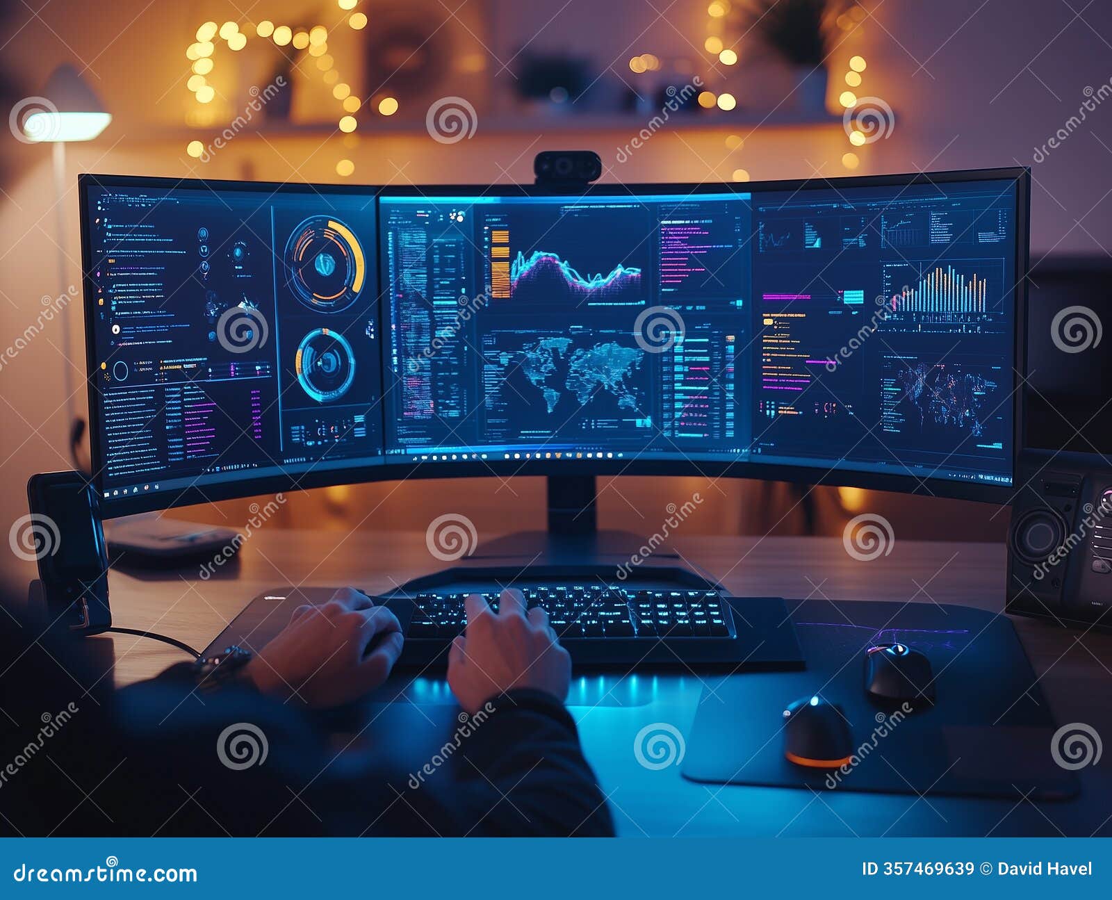 Close Up of Hands Designing Graphic Work in Front of Computer Screen ...