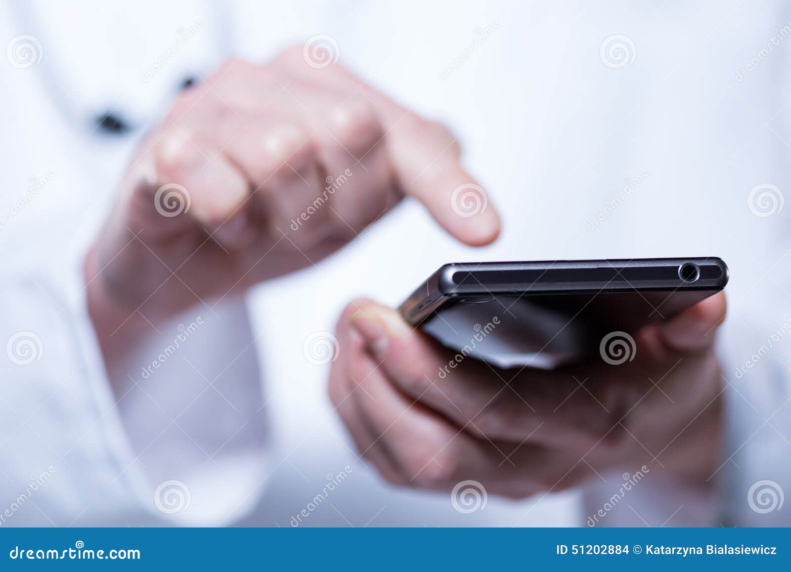 Close-up of Hands of Doctor Using Phone Stock Photo - Image of touch ...