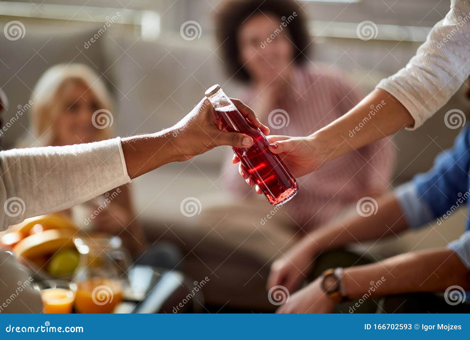 Close Up of Hands with Drink in Bottle Stock Image - Image of concept ...
